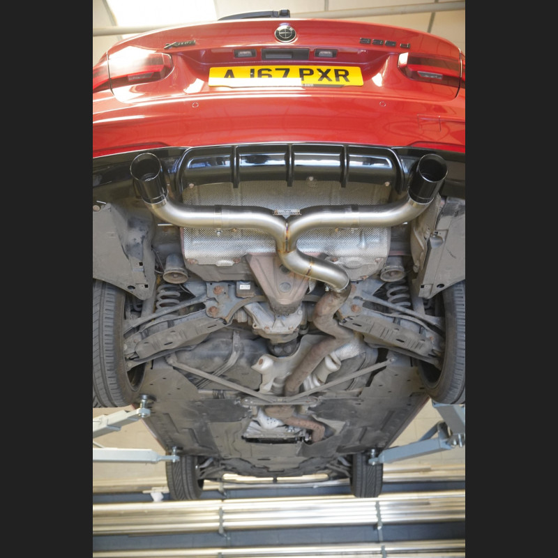 BMW 335D F30 F31 Back Box Delete Dual Exit Exhaust